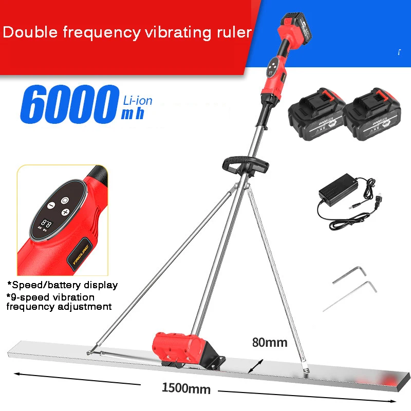 Electric-Level-Floor-Vibration-Ruler-Mortar-Vibrator-Screed-Concrete ...