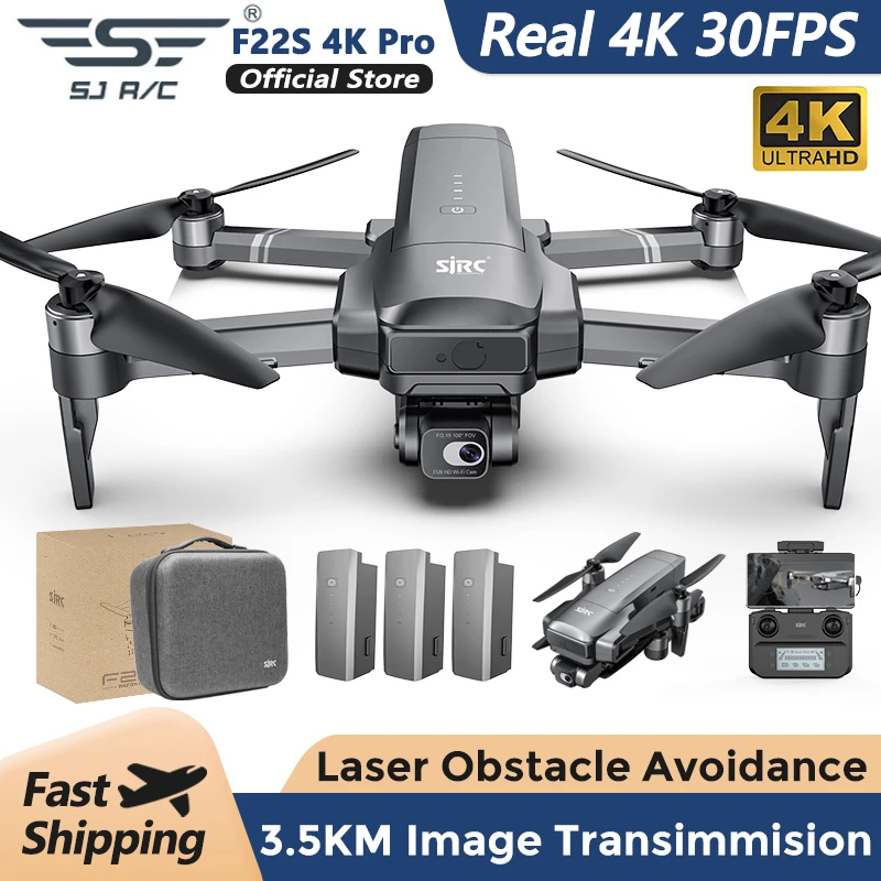 It's In Stock, Sjrc F22s 4k Pro Camera Drone Profesional 3500m Rc ...