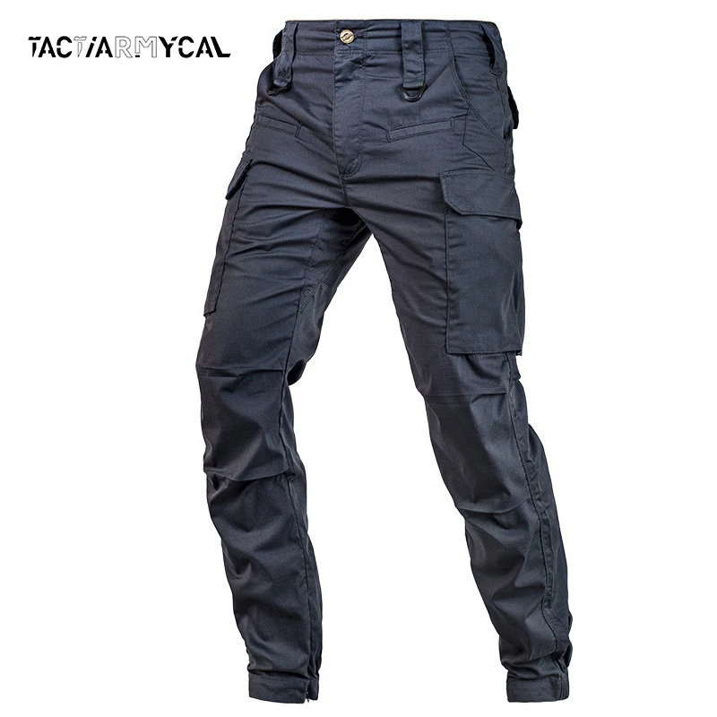 Casual Mannen Broek Waterdichte Cargo Broek Effen Tactische Training ...