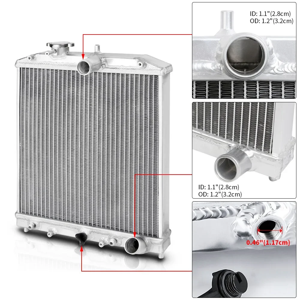 High-Performance-3-Row-Racing-Aluminum-Radiator-52MM-Full-Aluminum ...