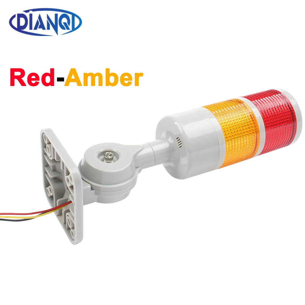 2-Layer-Red-Amber-LED-Stack-Light-Warning-Lamp-Industrial-for-CNC ...