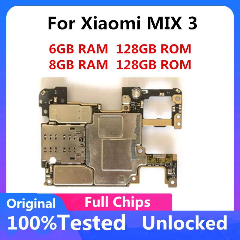 For-Xiaomi-MI-Mix-3-Motherboard-Original-Clean-Replaced-Mainboard-Full ...