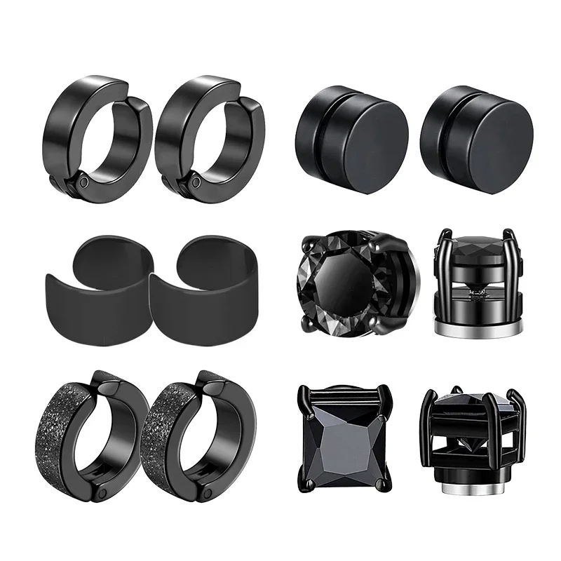 6pairs-Punk-Mens-Strong-Magnet-Magnetic-Ear-Stud-Set-Non-Piercing ...