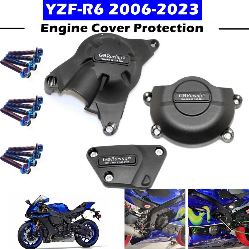 Yamaha R6 Engine Cover Gb Racing | Engine Protection Yamaha R6 2006 ...