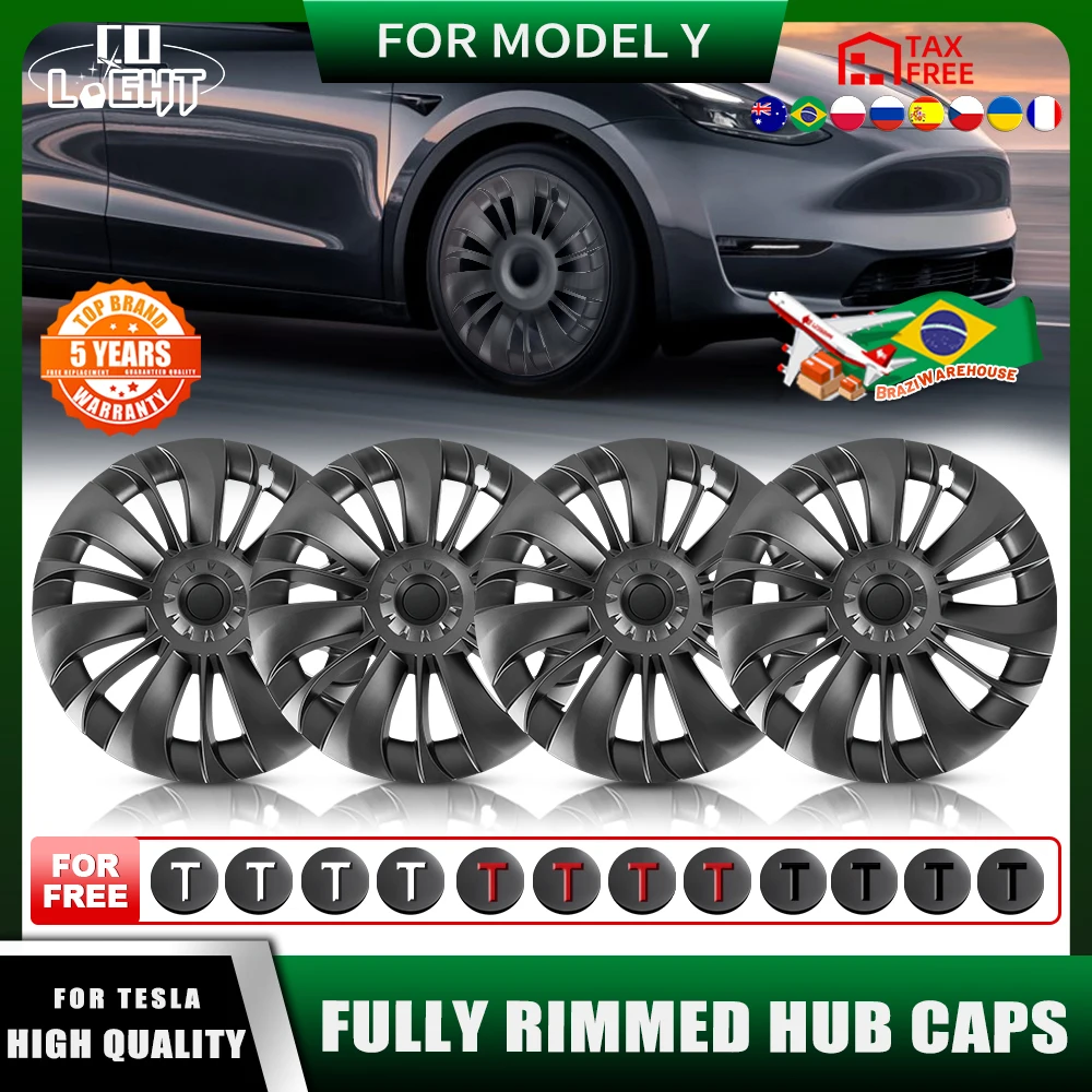 For-Tesla-Model-Y-2019-2023-Car-Hub-Cap-Performance-Replacement-Wheel ...