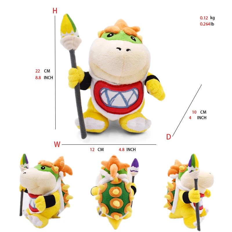Mario Bros Plush Toys Luigi Yoshi Princess Peach Toadette Bowser JR ...