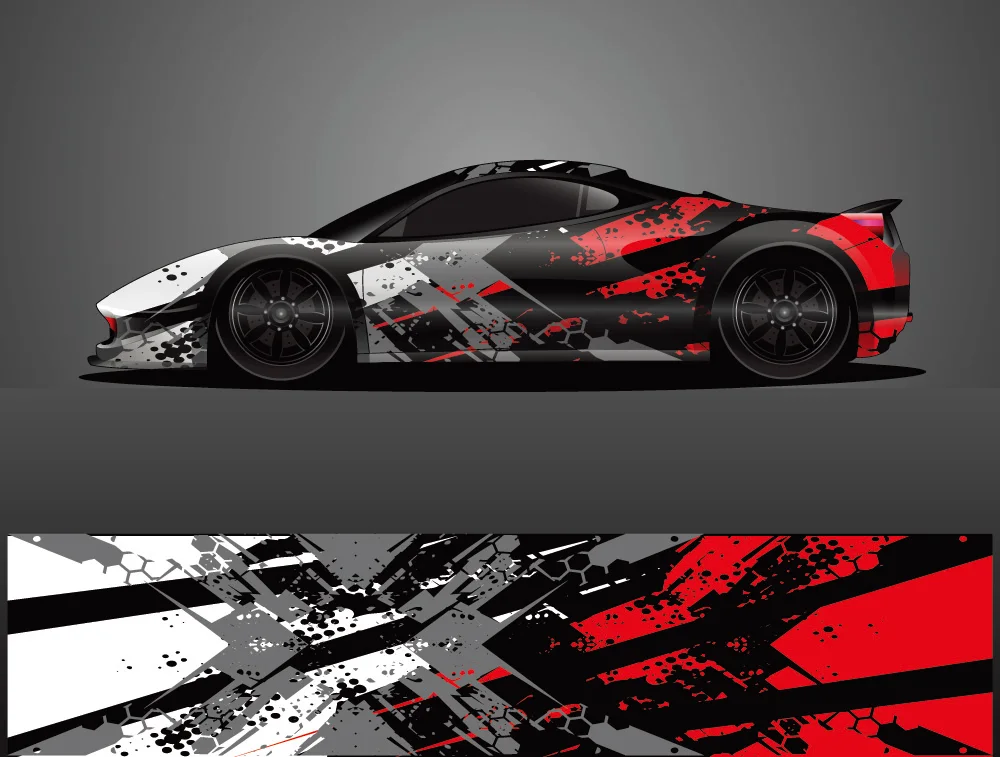 Tengkorak Seluruh Tubuh Vinil Bungkus Desain Modern Gambar Vektor Mobil ...