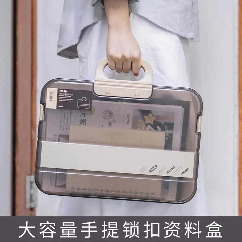 A4-Transparent-Plastic-Portable-Document-Bag-Archive-Tutoring-Materials ...