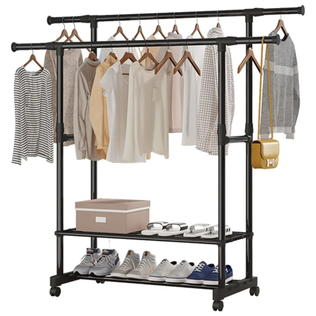 Coat-Rack-Garment-Rack-Free-standing-Clothes-Hanger-with-Top-Rod ...