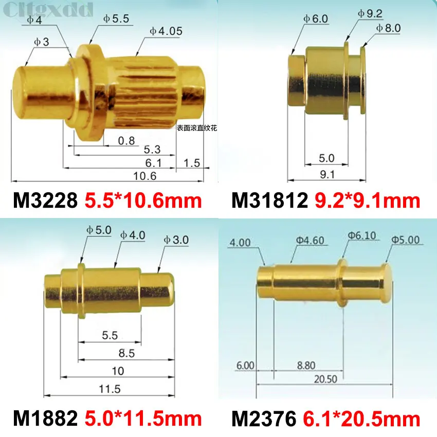 Cltgxdd 1pcs 20A Pogo Pin High Current Spring Loaded Connector PCB ...