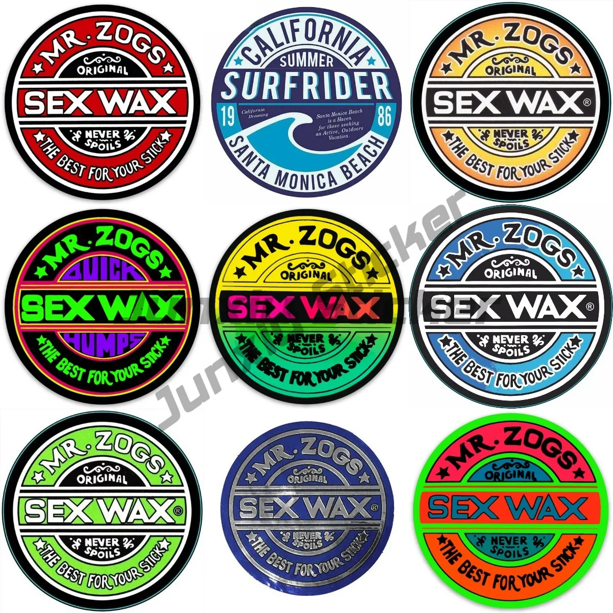 Circular-Vinyl-Sticker-MR-Zogs-Sex-Wax-THE-BEST-FOR-YOUR-STICK-Surfing ...