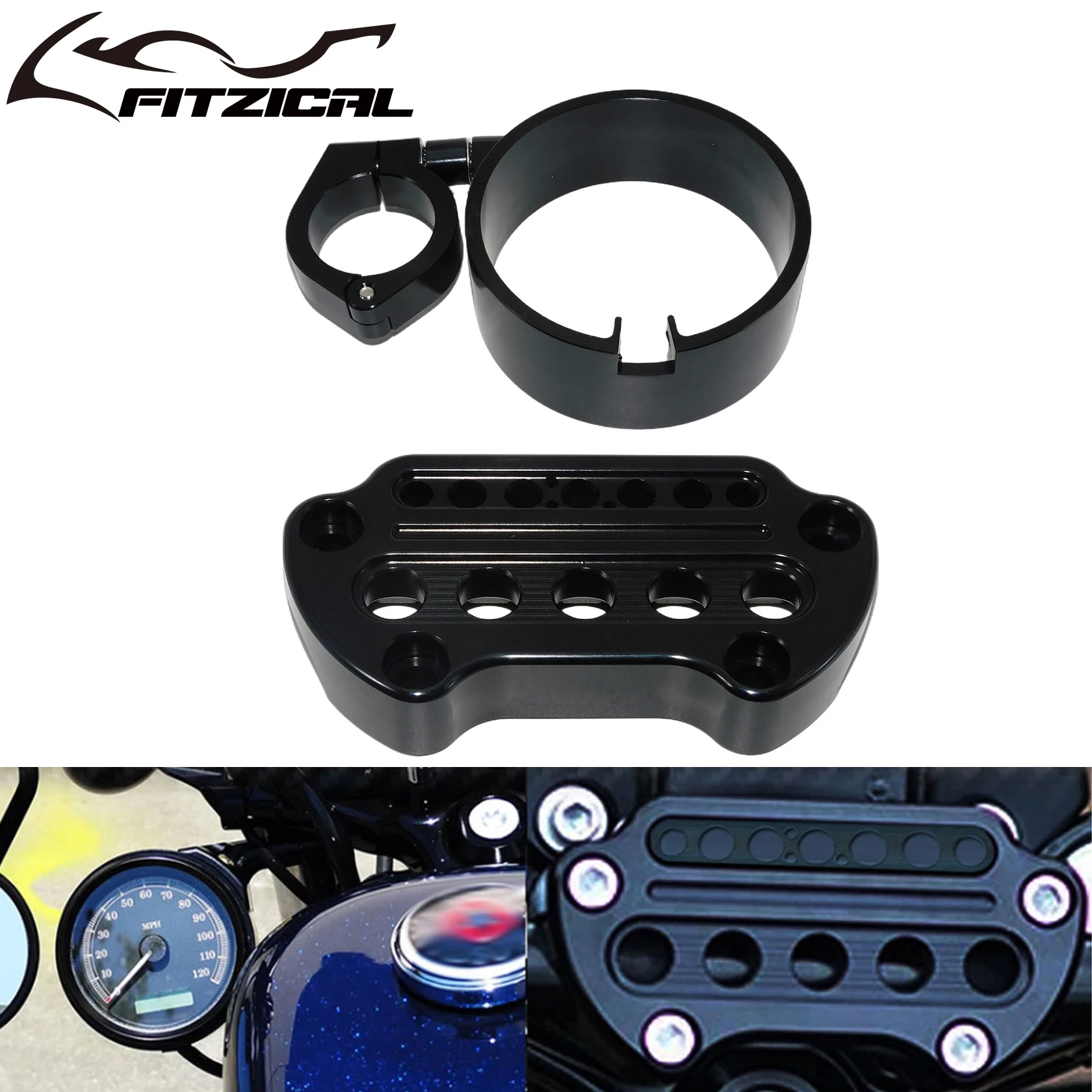 Motorcycle-Speedometer-Bracket-Housing-Side-Mount-Relocation-Cover ...