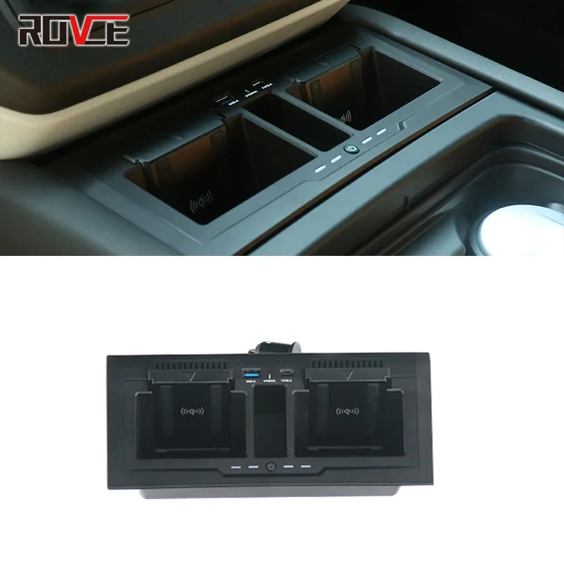 ROVCE USB TYPE C 무선 자동차 충전기 Land Rover Defender 90 110 130 2020 2023 ...