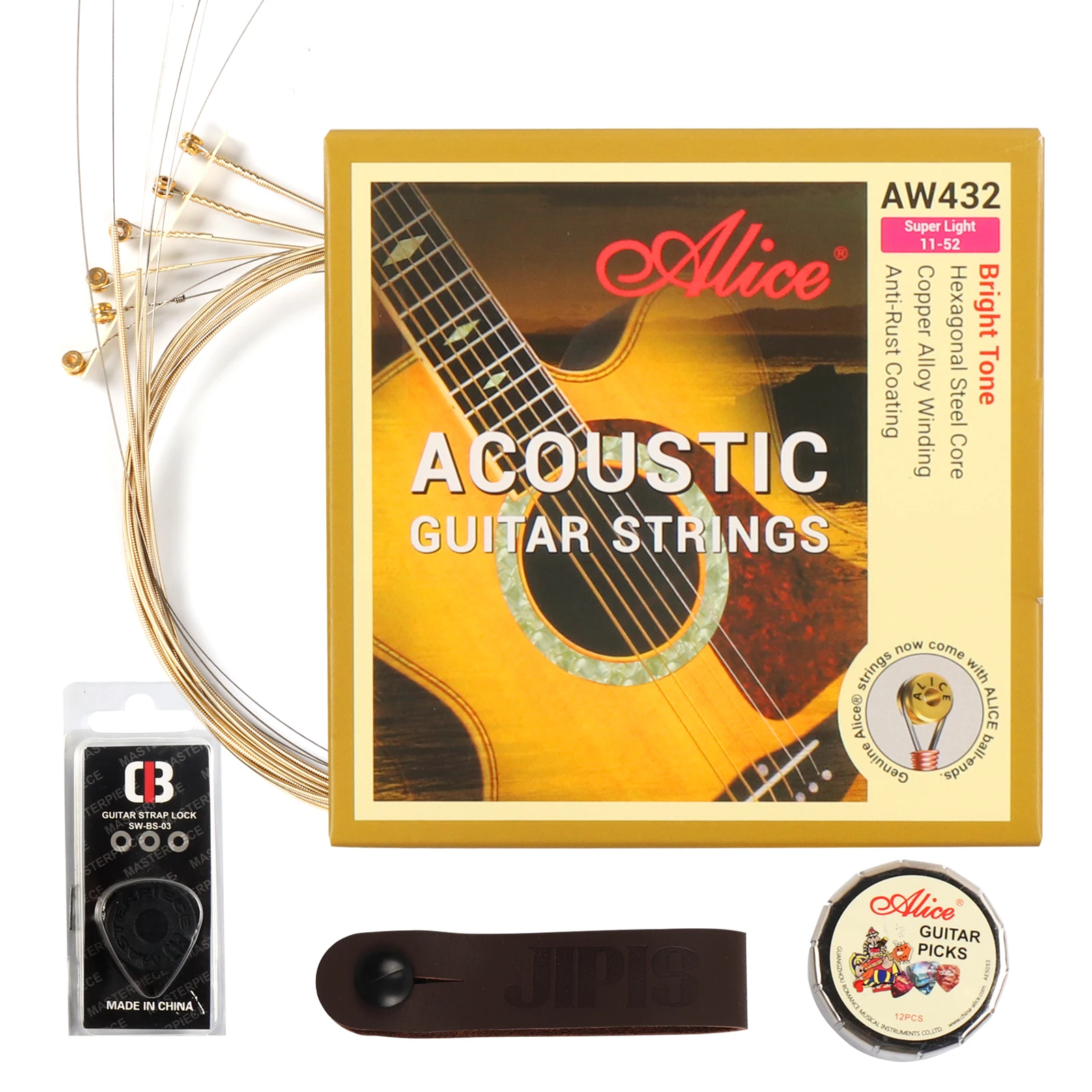 21 PCS Guitar Accessories Set Include 6 Acoustic Guitar Strings,12 ...