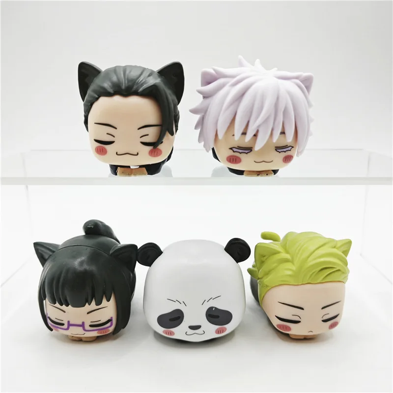 Jujutsu Kaisen Cat Ear Lying Sleep Series 6cm Figure Car Cake Ornaments ...