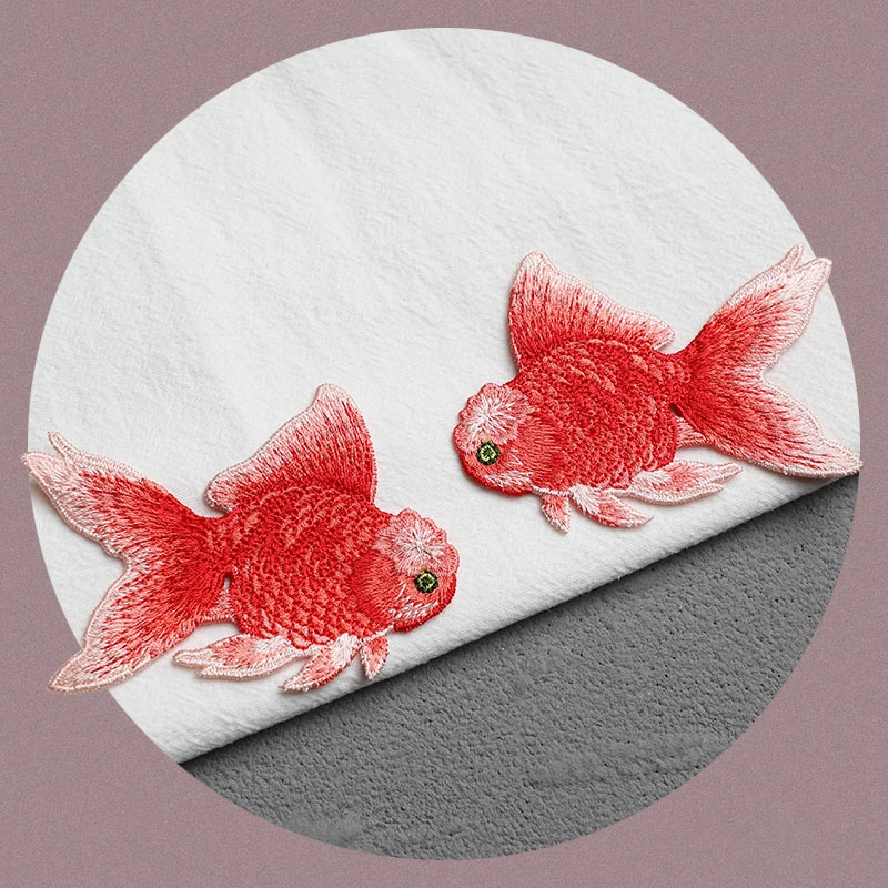 4 Colors Pairs Fish Embroidery Patches For Clothing High Quality ...
