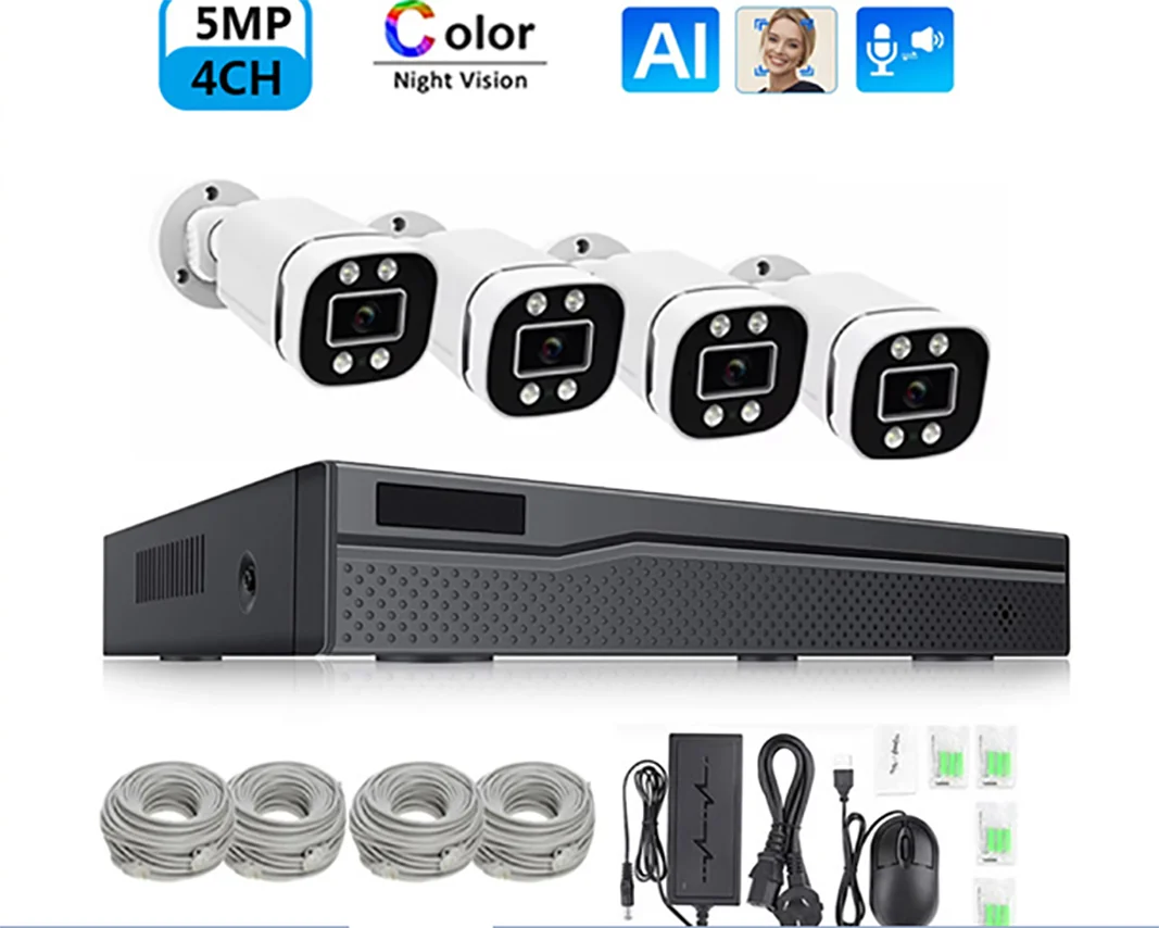 Color-Night-Vision-4CH-5MP-8MP-4K-POE-AI-Security-IP-Camera-Audio ...