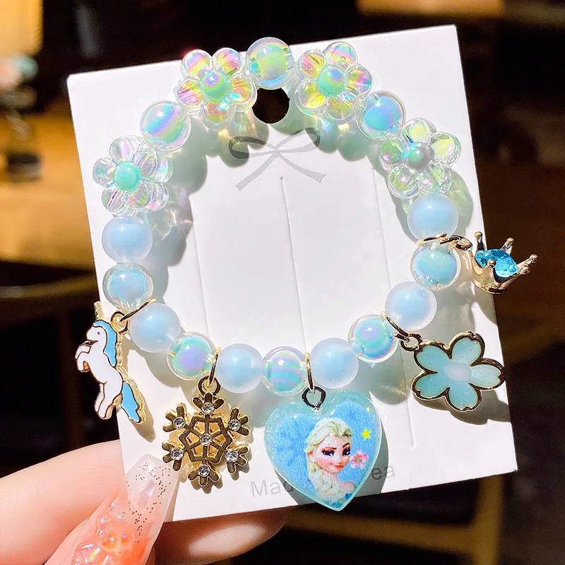 Frozen-Elsa-Anna-Bracelets-for-Girls-Crystal-Stone-Beads-Disney ...