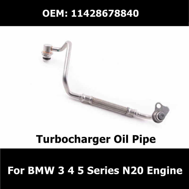 11428678840 자동차 액세서리 터보 충전기 오일 파이프 BMW 3 4 5 시리즈 E84 F10 F22 F30 N20 엔진 ...
