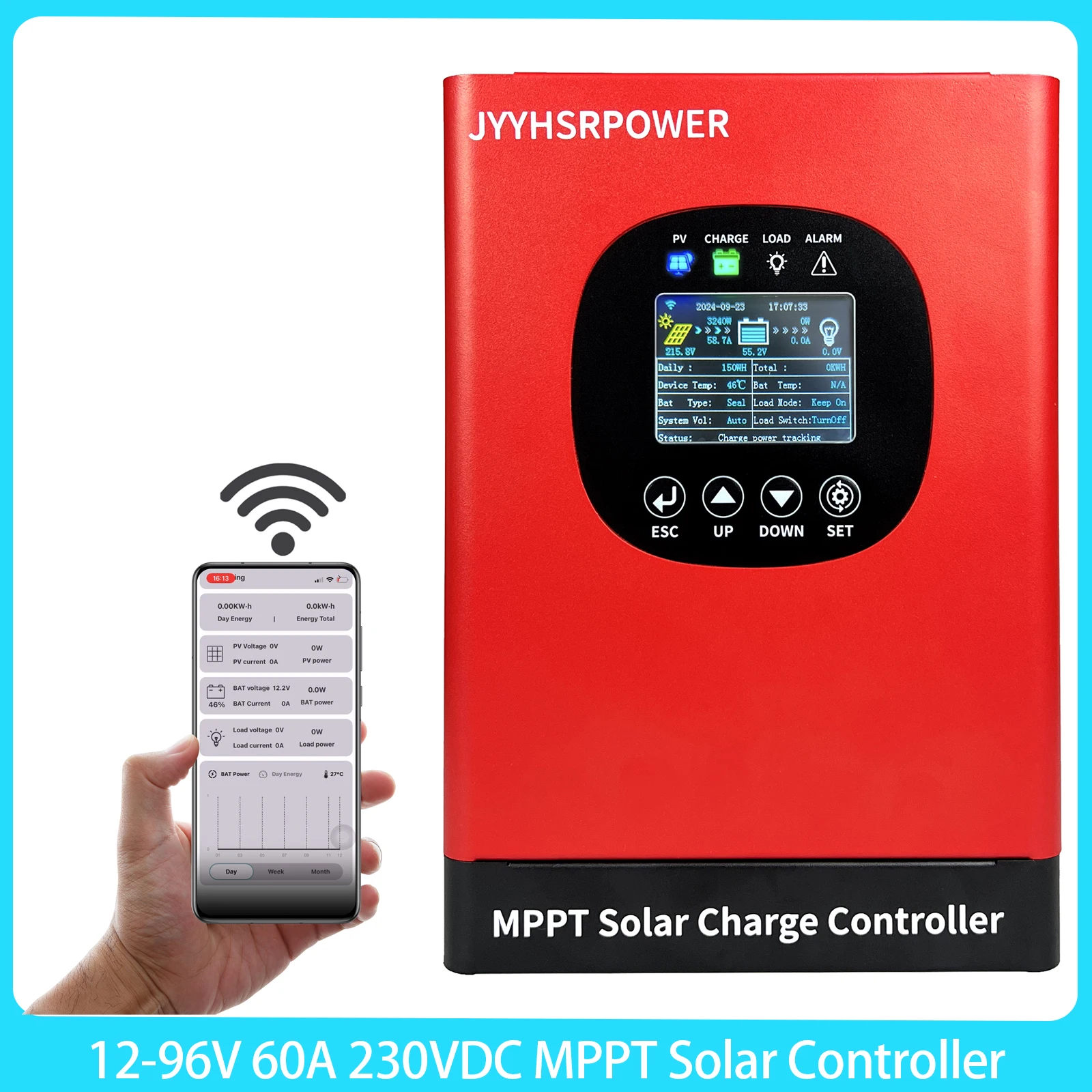 NEW-40A-60A-230VDC-MPPT-Solar-Panel-Charge-Controller-With-Built-In ...