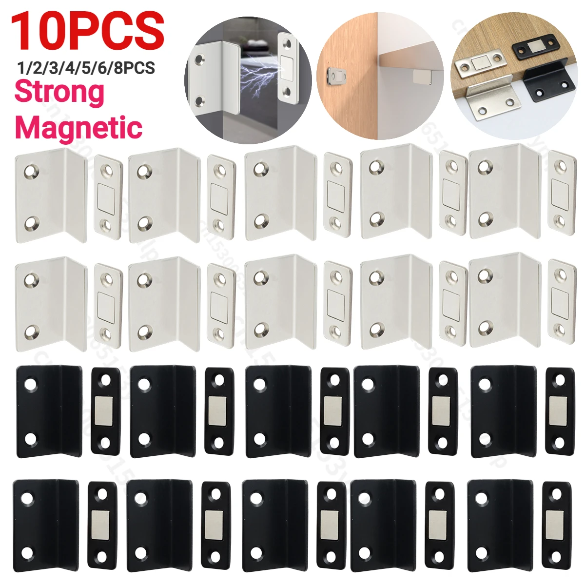 1-10PCS-Strong-Magnetic-Cabinet-Catches-Magnet-Door-Stops-Hidden-Door ...
