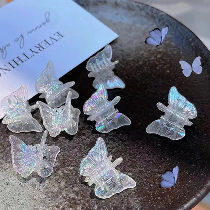 1/10pcs Sweet Mini Butterfly Hair Clips for Women Hair Claw Crab ...