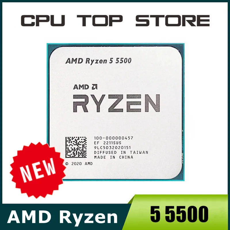 NEW AMD Ryzen 5 5500 R5 5500 3.6 GHz 6-Core 12-Thread CPU Processor 7NM ...
