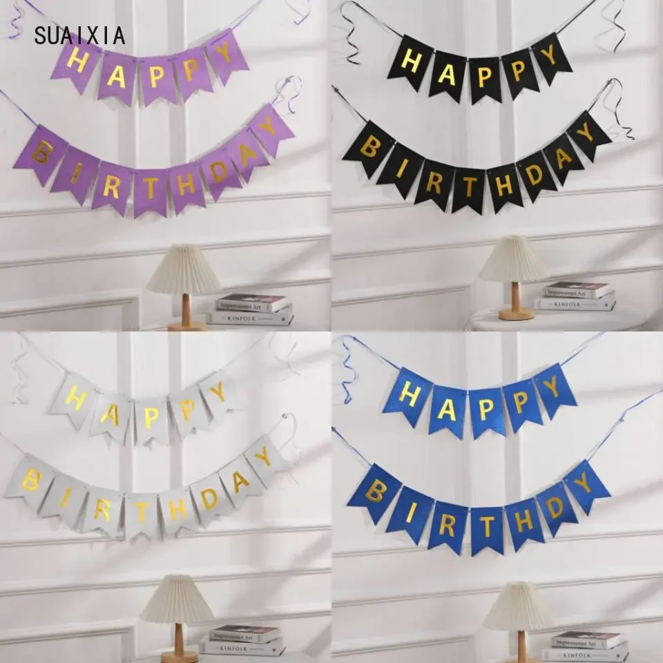 Happy-Birthday-Banner-Paper-Bunting-Garland-Banners-Pulling-Flags-DIY ...