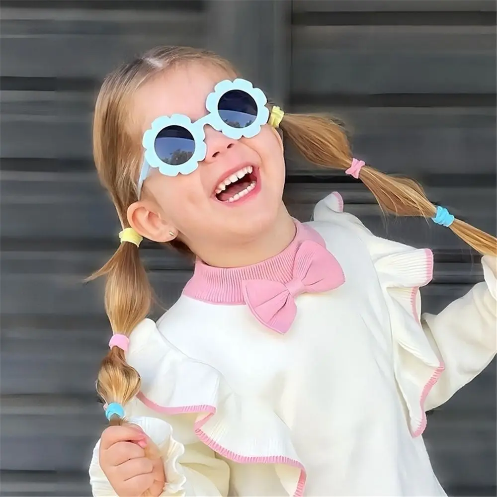 Round-Frame-Kids-Sunflower-Sunglasses-Cute-Colorful-Children-Flower-Sun ...