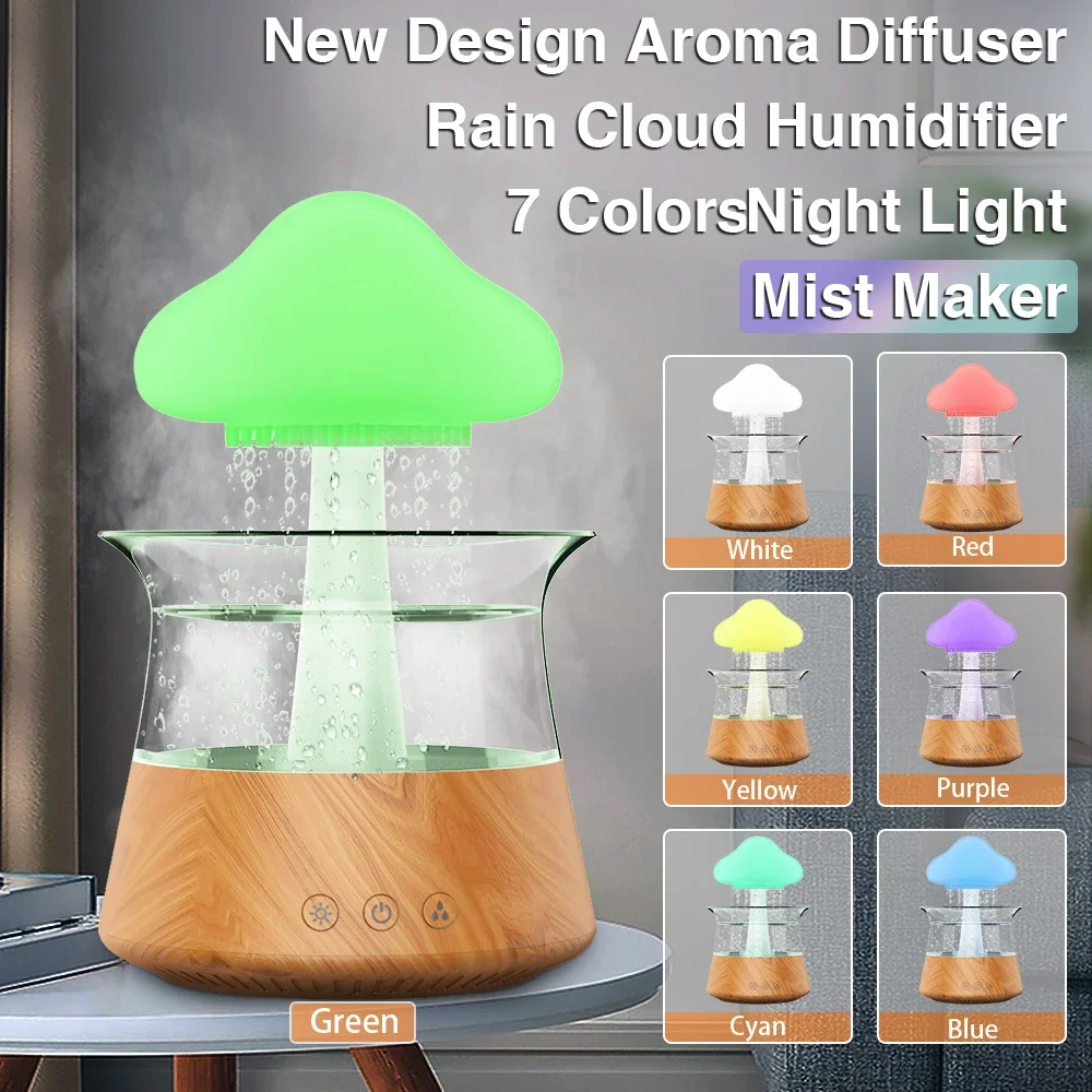 Rain-Cloud-Air-Humidifier-Essential-Oil-Diffuser-Electric-Fragrance ...