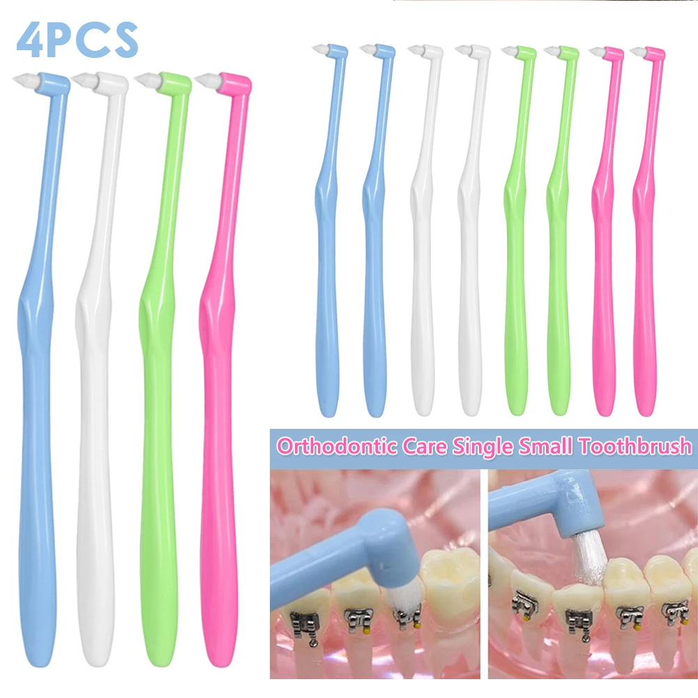 4pcs-Orthodontic-Toothbrush-Pointed-Head-Soft-Hair-Correction-Clean ...