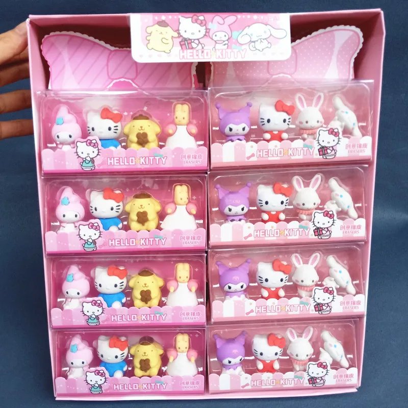 4PCS-Sanrio-Hello-Kitty-Rubber-Eraser-Kuromi-Cinnamoroll-My-Melody ...