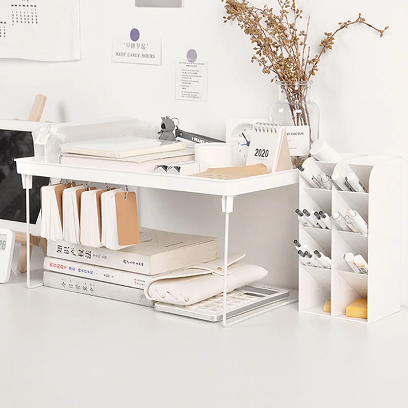 Desktop Storage Rack Cosmetic Office Shelf Organizer Multifunctional ...