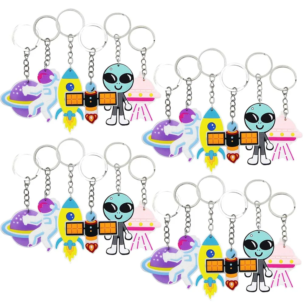 6-12-18-24pcs-Space-Party-Favors-Key-Chains-Astronauts-Rockets-UFO ...