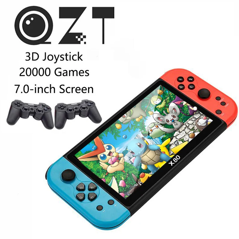 Console-de-jeu-r-tro-portable-QZT-X80-cran-7-0-pouces-double-bascule ...