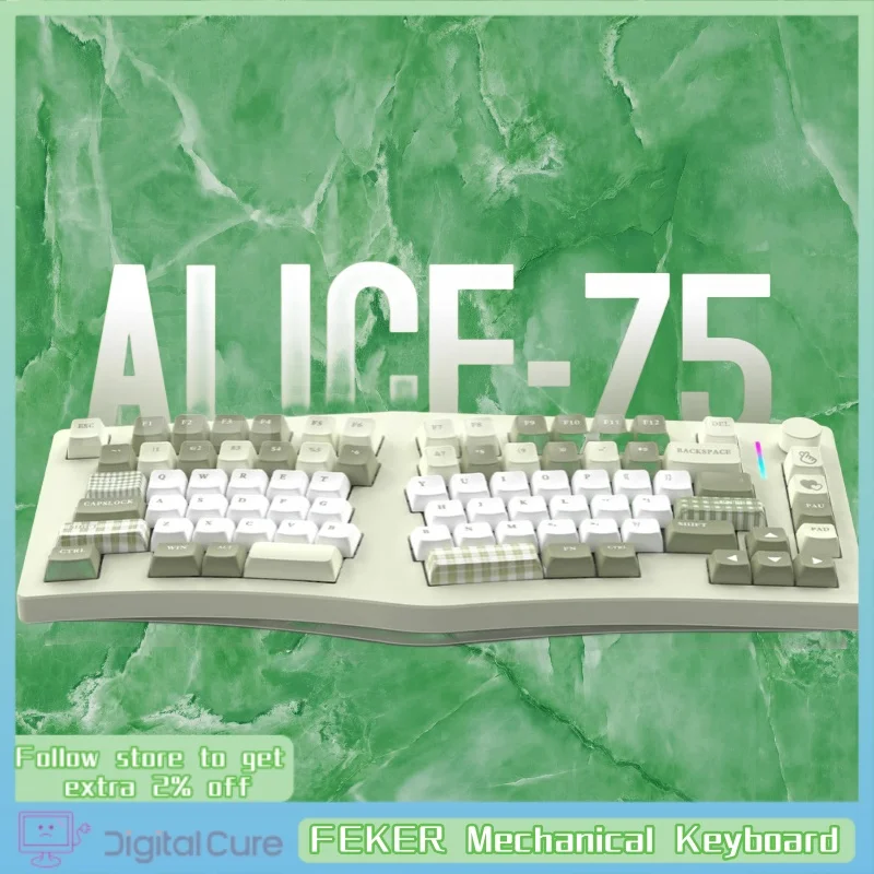 Feker-Alice75-Aluminum-Lump-Wireless-Bluetooth-Mechanical-Keyboard-Rgb ...