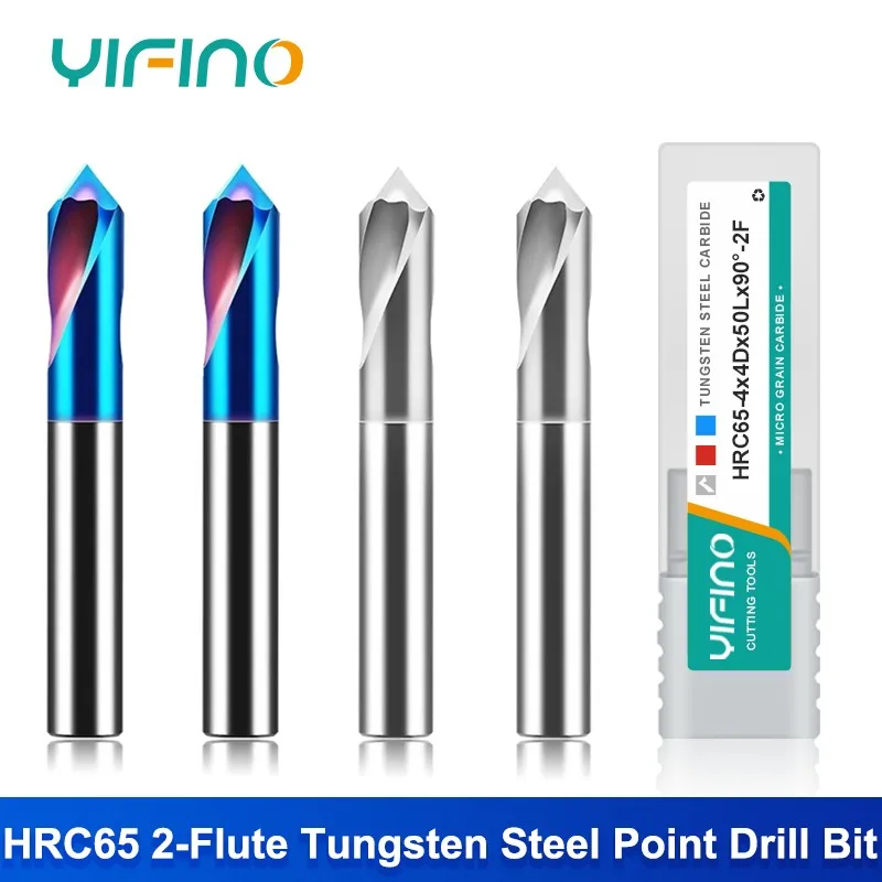 YIFINO-HRC65-CNC-Tungsten-Steel-Center-Point-Drill-For-Stainless-Steel ...