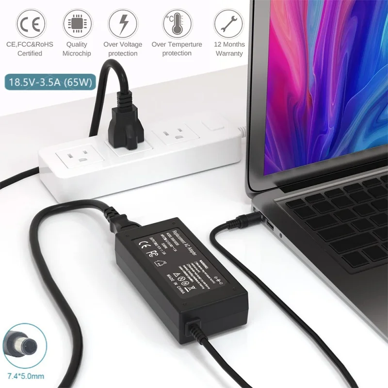 65W-AC-Adapter-Laptop-Charger-for-HP-Pavilion-DV7-DV6-DV5-DV4-DM4-G7-G6 ...