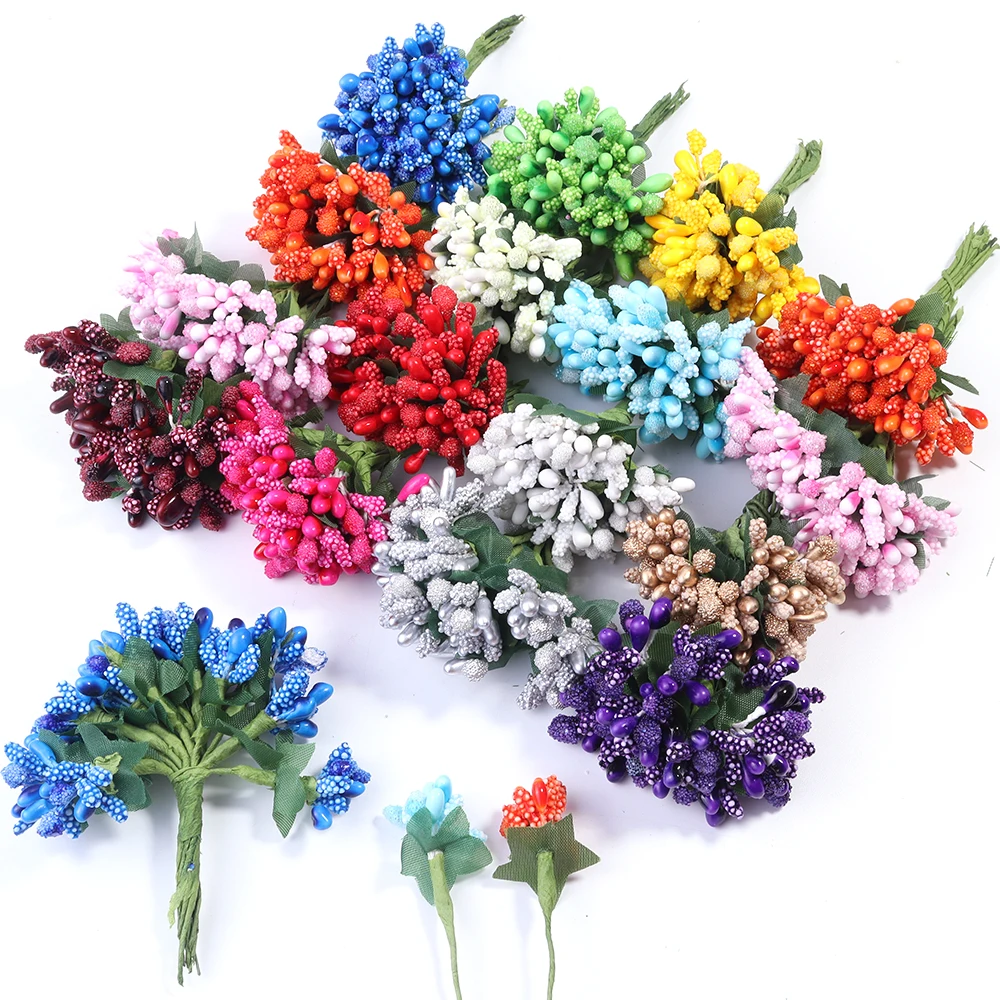 36pcs/lot Artificial Flower Stamen Colorful Small Berries Stamen ...