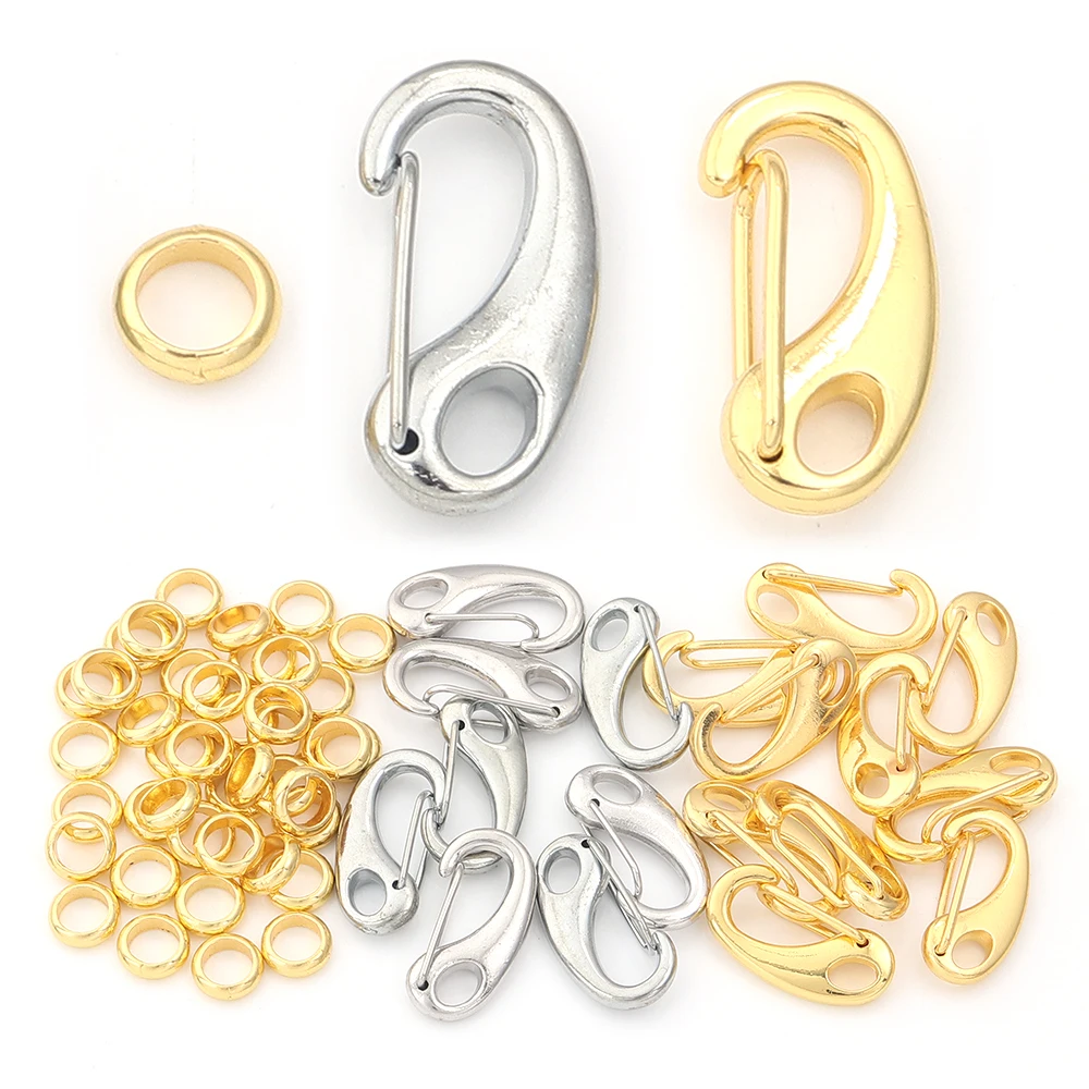 10pcs/Lot 21x11mm Lobster Clasp Hook End Clasps Connectors for Leather ...