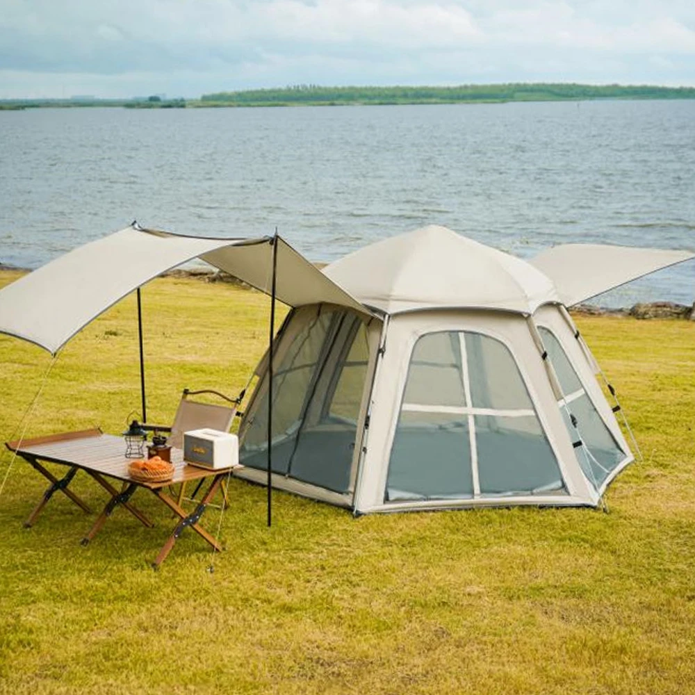 Automatic-Hexagonal-Canopy-Camping-Tent-grande-metro-quadrado-duas ...