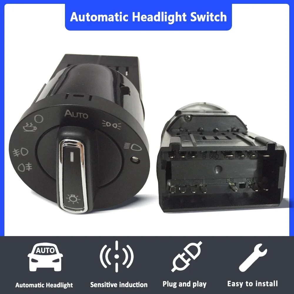 Car Fog Light Control Switch AUTO Headlight Button Sensor for VW Golf 4 ...