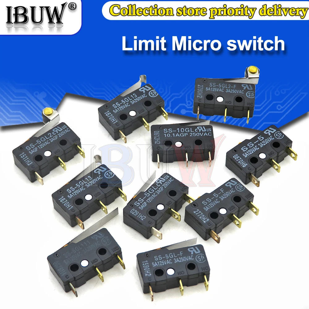 1PCS-Limit-Micro-switch-Three-Straight-Legs-Mouse-Side-Key-Momentary ...