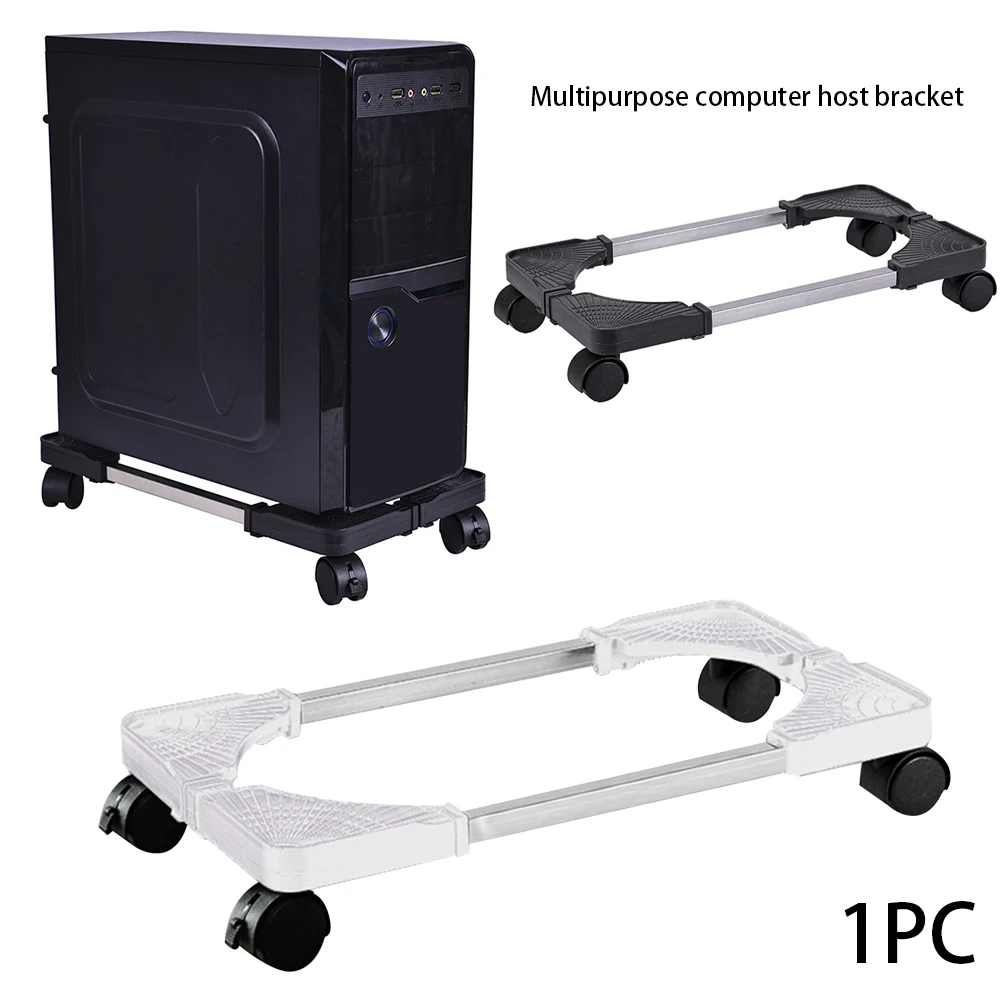 Multipurpose-Computer-Host-Bracket-with-Wheels-Storage-Rack-Heavy-Duty ...