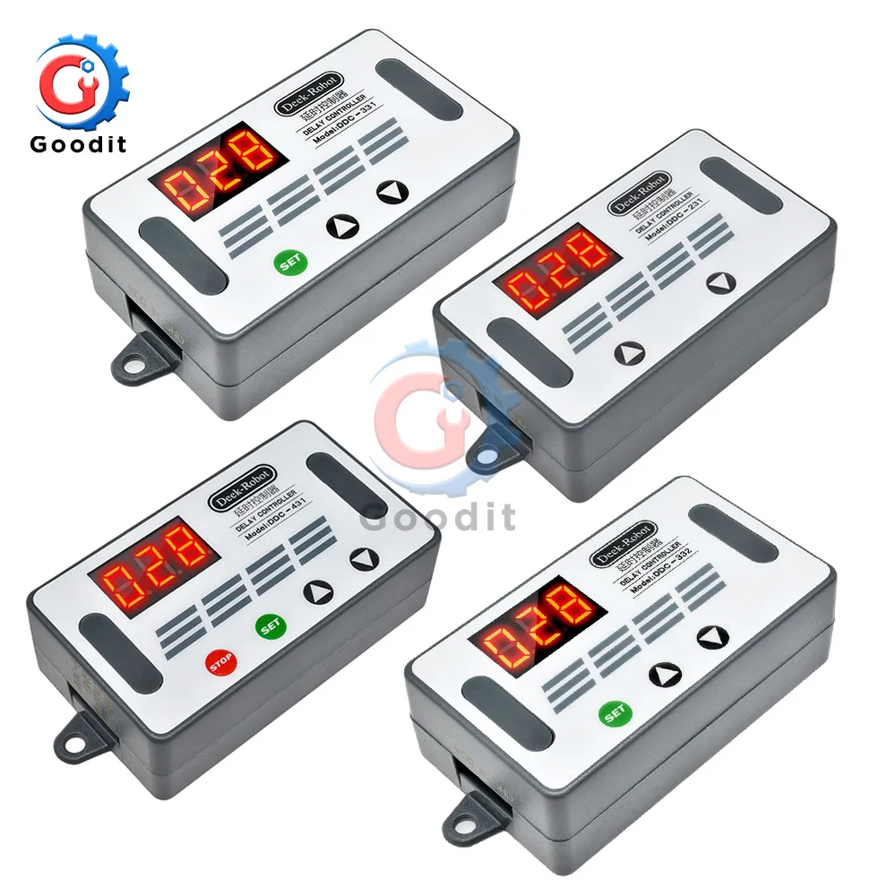 LED Display Automação Ciclo Delay Timer, Controle Off Switch, Delay ...