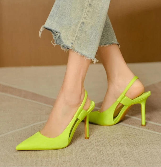 Lime Green High Heels Shoes