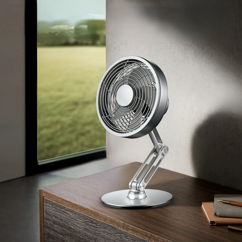 Desktop-Metal-Folding-Mini-Fan-Portable-Rechargeable-Fan-Office ...