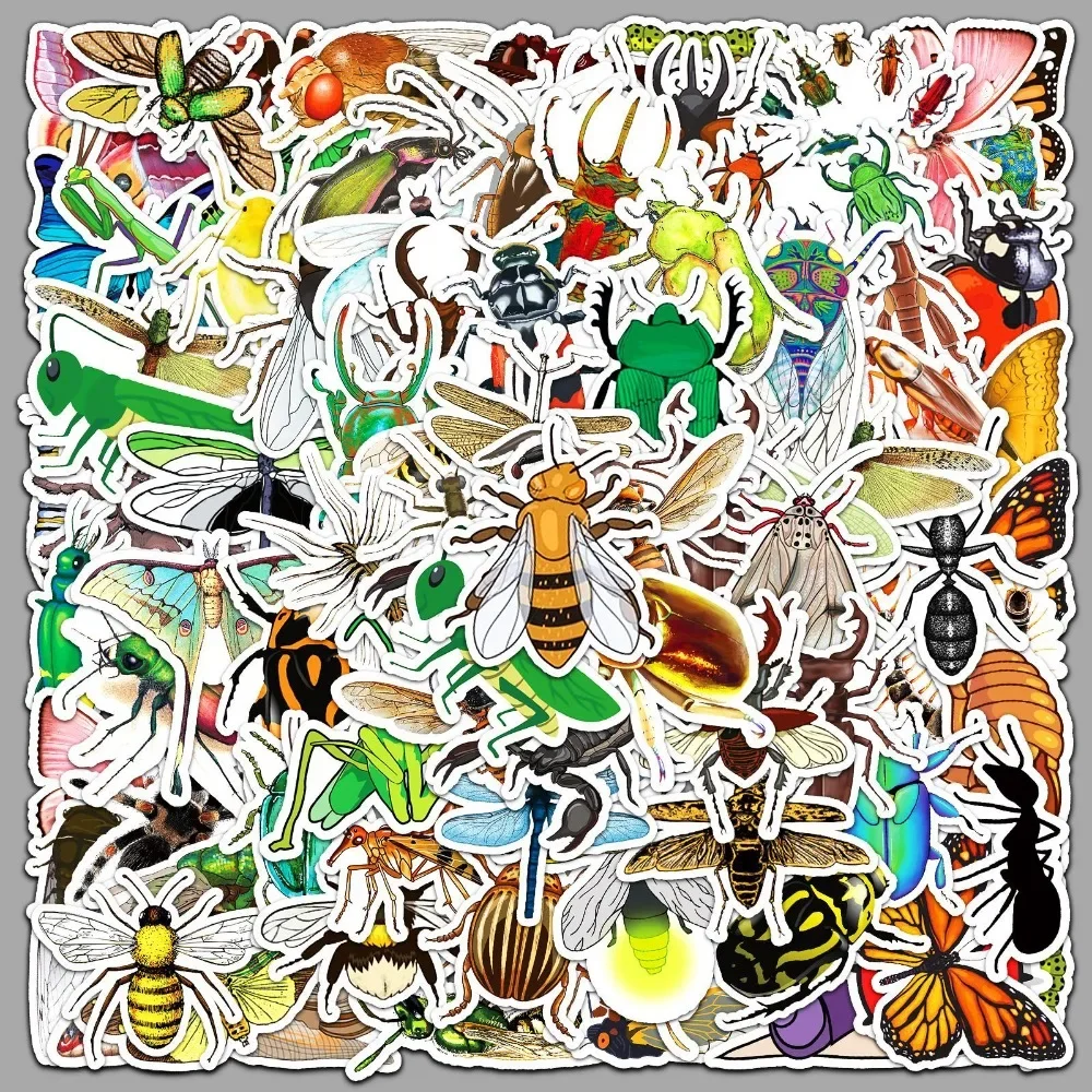 50-110Pcs-Cartoon-Insect-Butterfly-Spider-Graffiti-Stickers-for-DIY ...