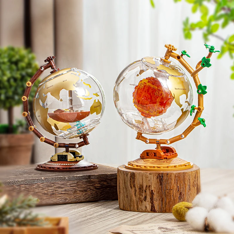 NEW Globe 3D Puzzle Plastic Toys MOC Bricks Sets Creative Earth ...