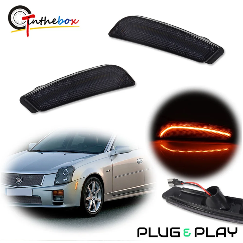 Gtinthebox 2PCS Amber / White LED Car Front Fender Side Marker Parking ...